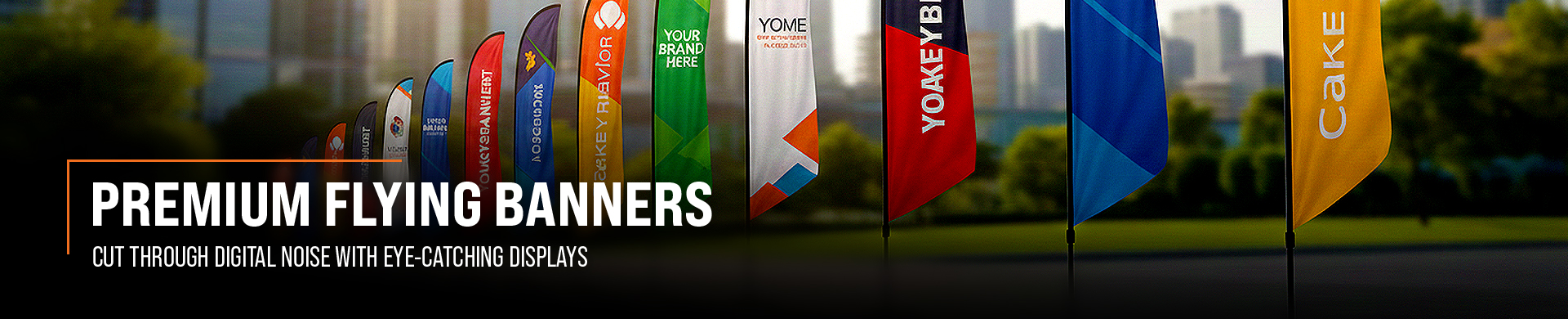 Custom Flying Banner Malaysia – Feather, Teardrop & Blade