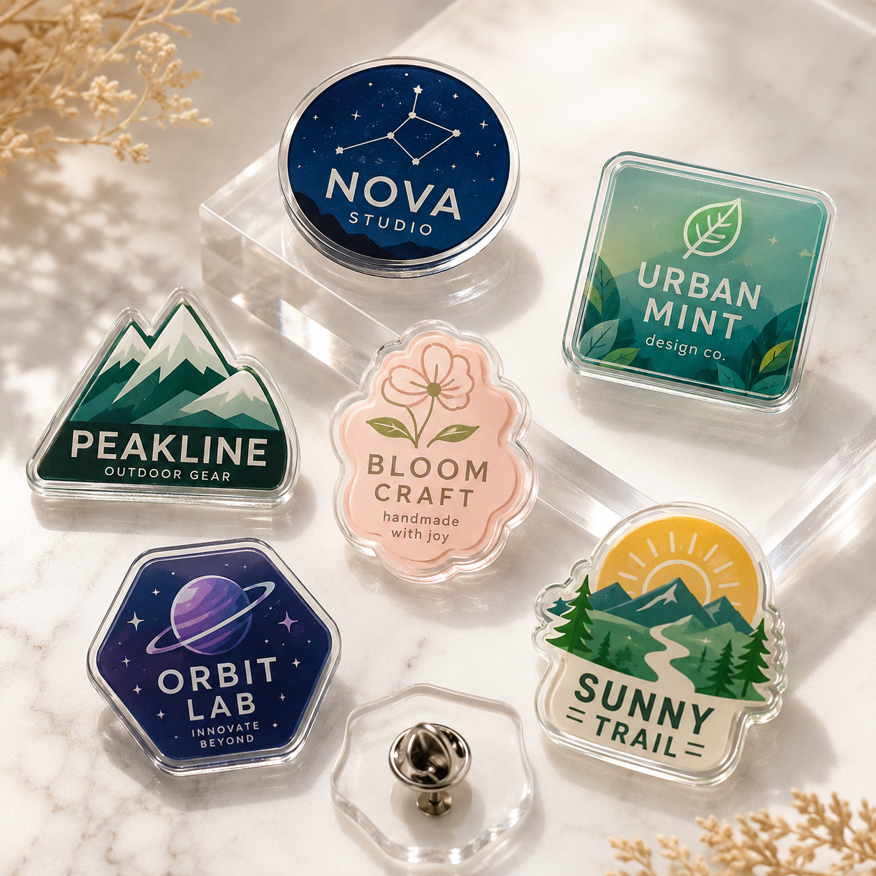 Custom Acrylic Pins Malaysia | Acrylic Pin Printing